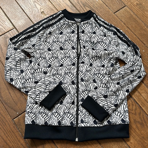 adidas | Shirts & Tops | Nwot Zebra Adidas Track Jacket | Poshmark